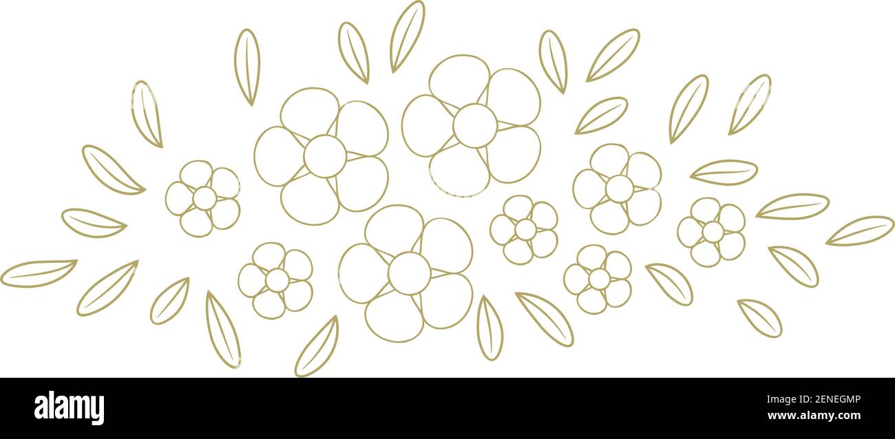 Golden flowers, vector Stock Vector Image & Art - Alamy