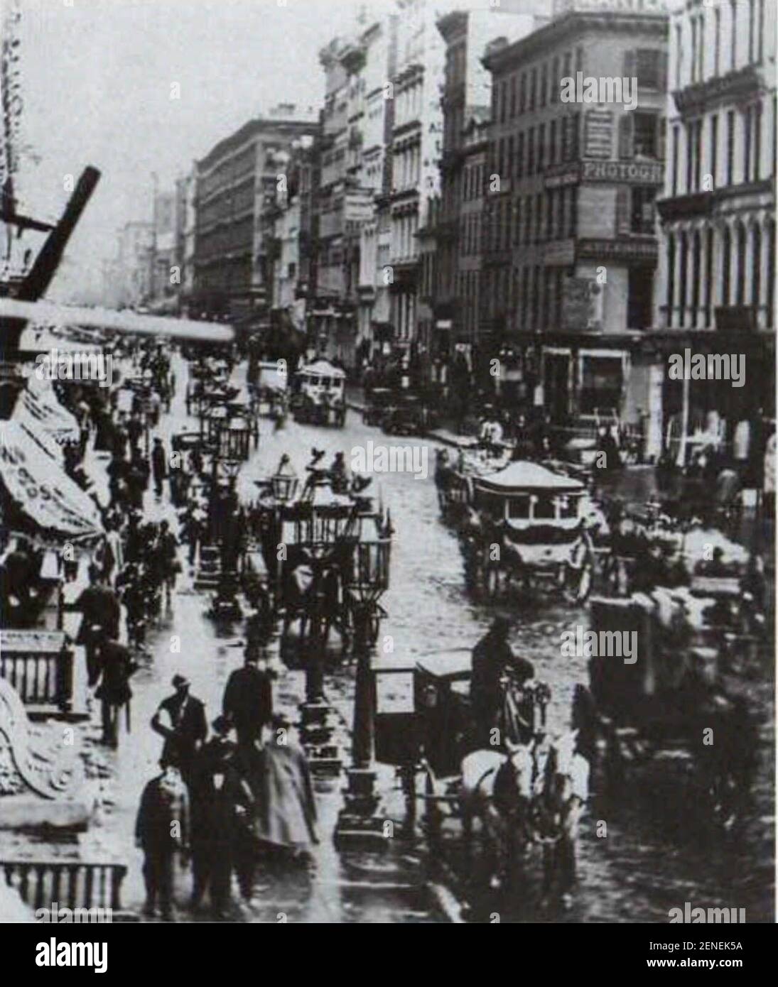 Broadway in 1860 Stock Photo - Alamy