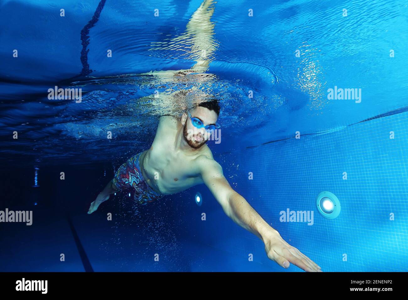 Male swimmer gliding underwater hi-res stock photography and images - Alamy