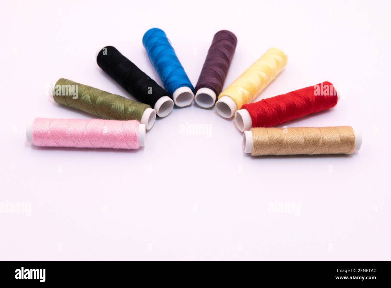 Black white sewing threads hi-res stock photography and images - Alamy