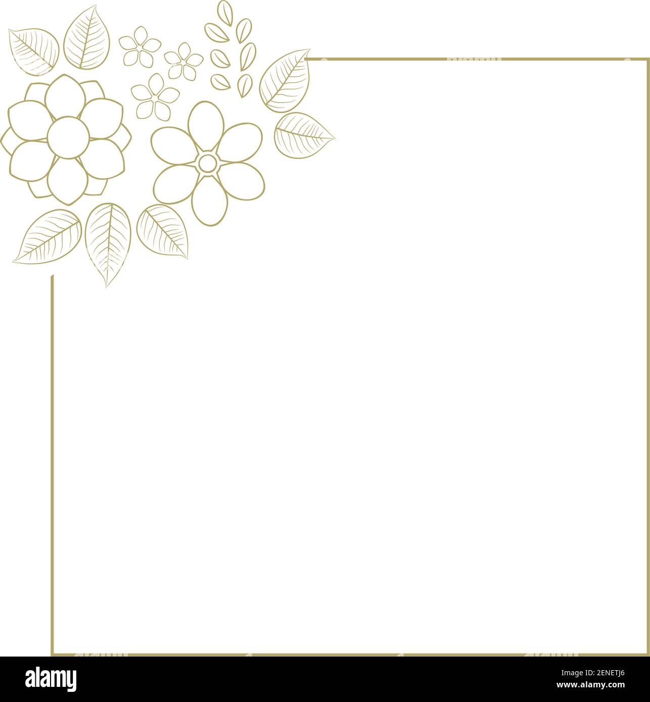 Golden flowers, vector Stock Vector Image & Art - Alamy