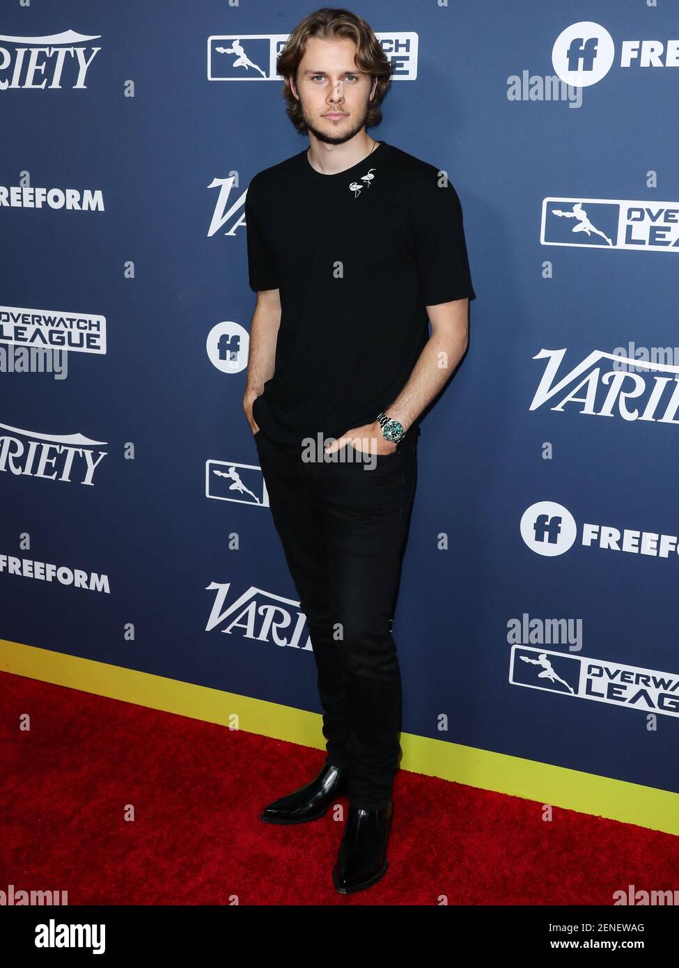 HOLLYWOOD, LOS ANGELES, CALIFORNIA, USA - AUGUST 06: Logan Troy arrives ...