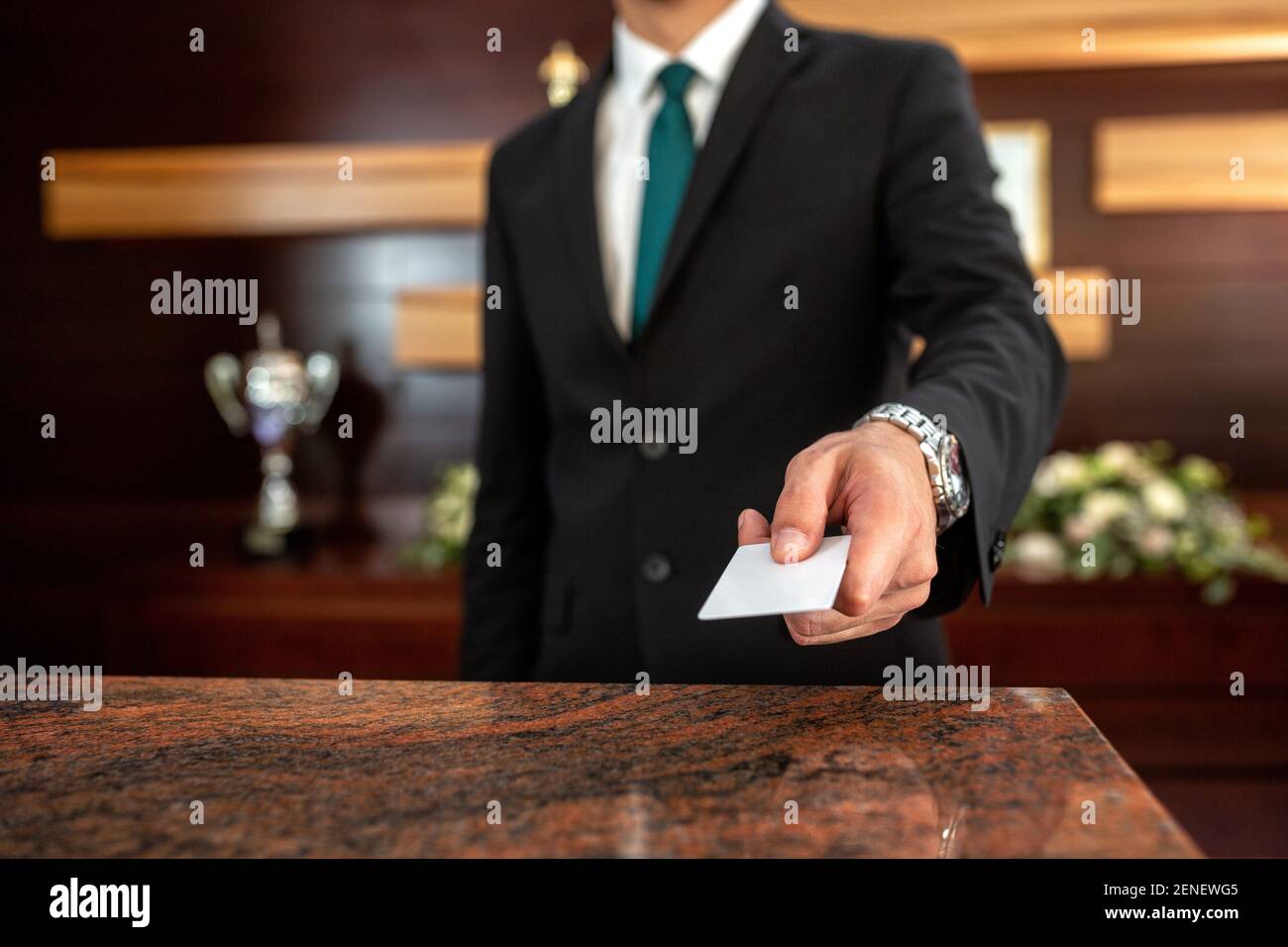 Close up of hotel key card for hotel management access systems Stock ...