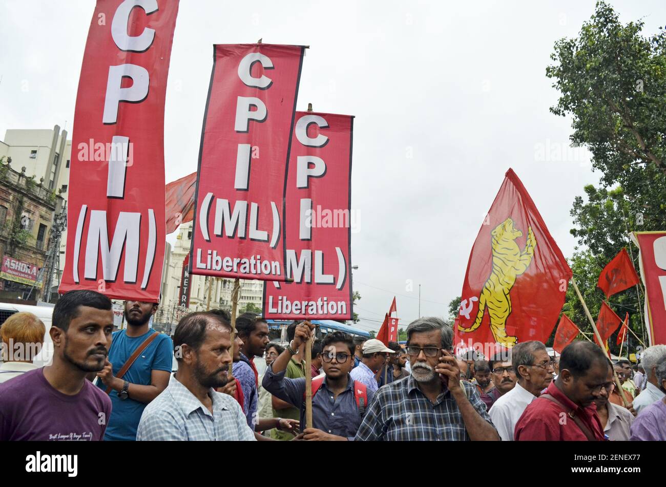 CPIM Protest Rally in Kolkata, India on 07 August, 2019 in reaction to ...