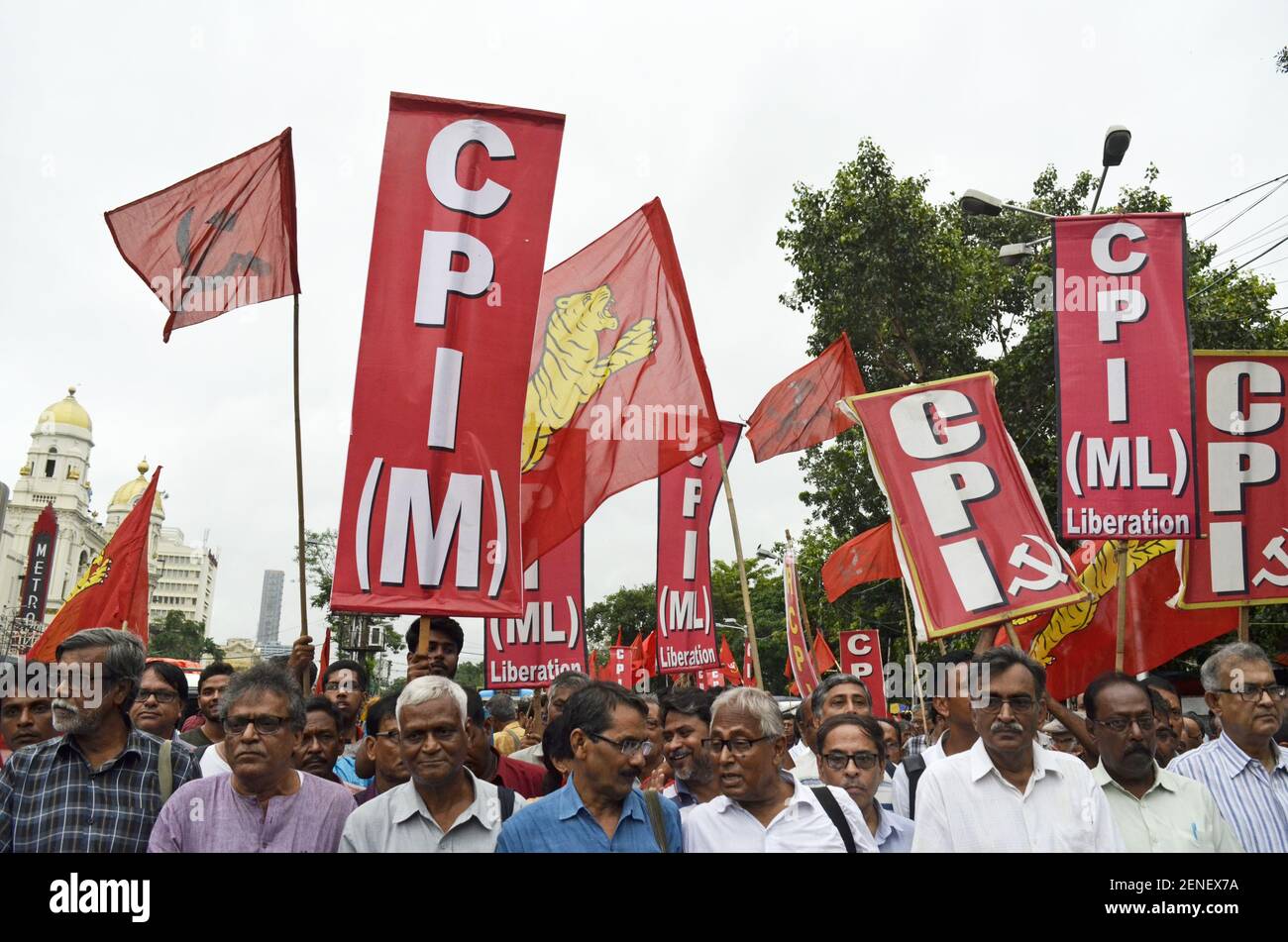 CPIM Protest Rally in Kolkata, India on 07 August, 2019 in reaction to ...