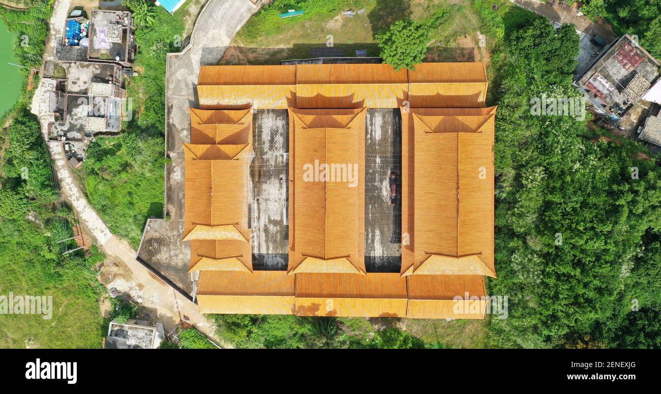 Aerial view of a replica of "Forbidden City", which is the ancestral ...