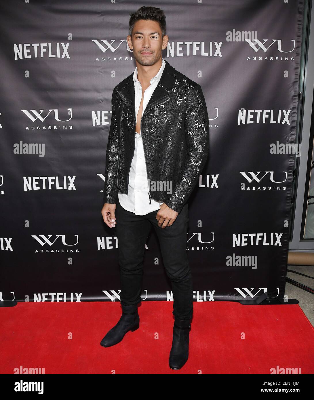 Kolten Jensen arrives at Netflix's WU ASSASSINS Premiere Party held at ...