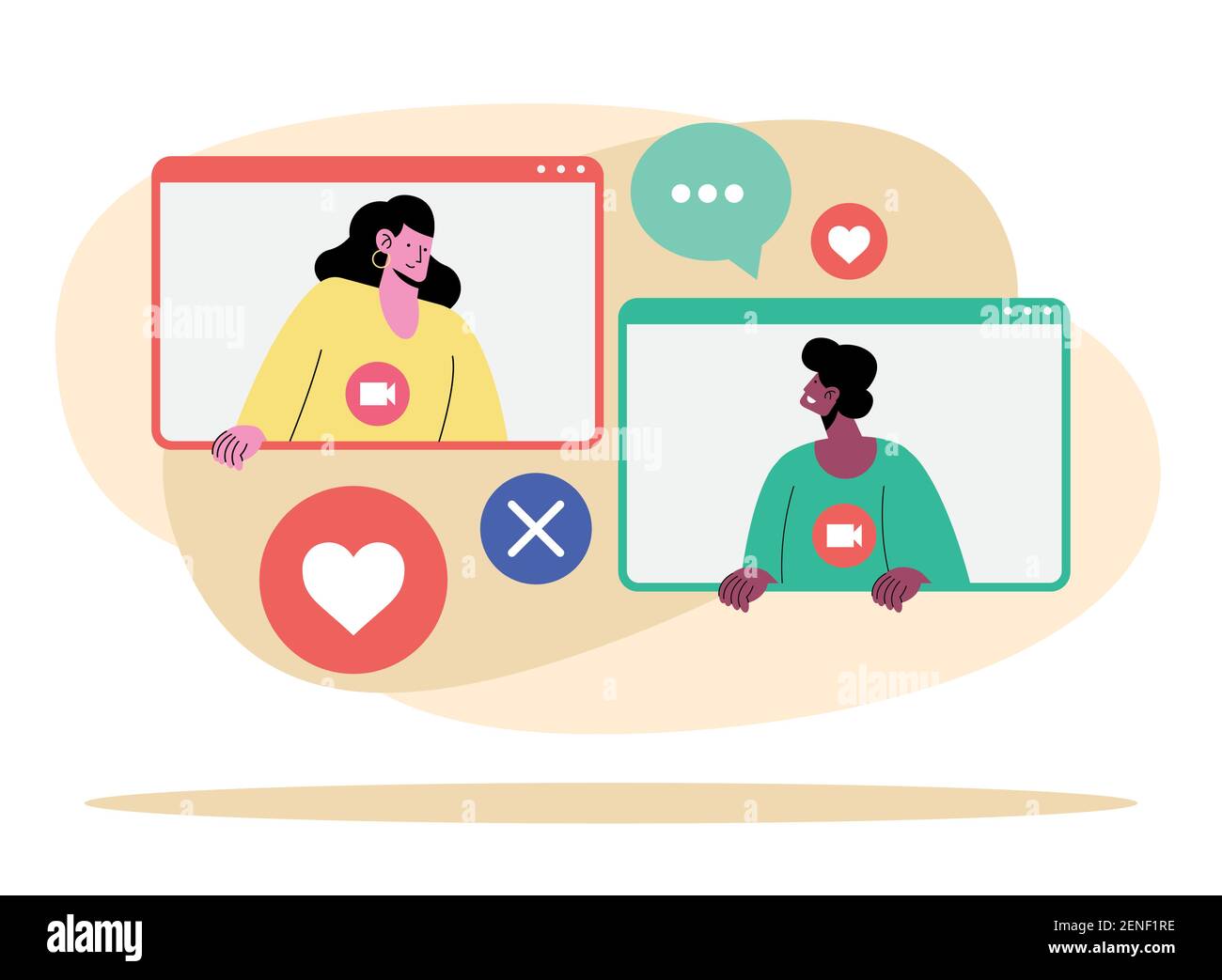 Dating profiles Stock Vector Images - Alamy