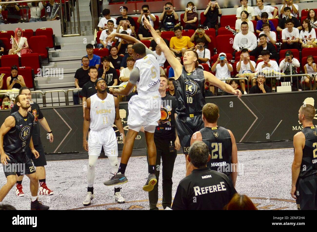 Shanghai,CHINA-On August 8, 2019, KOK king of Kings basketball ...
