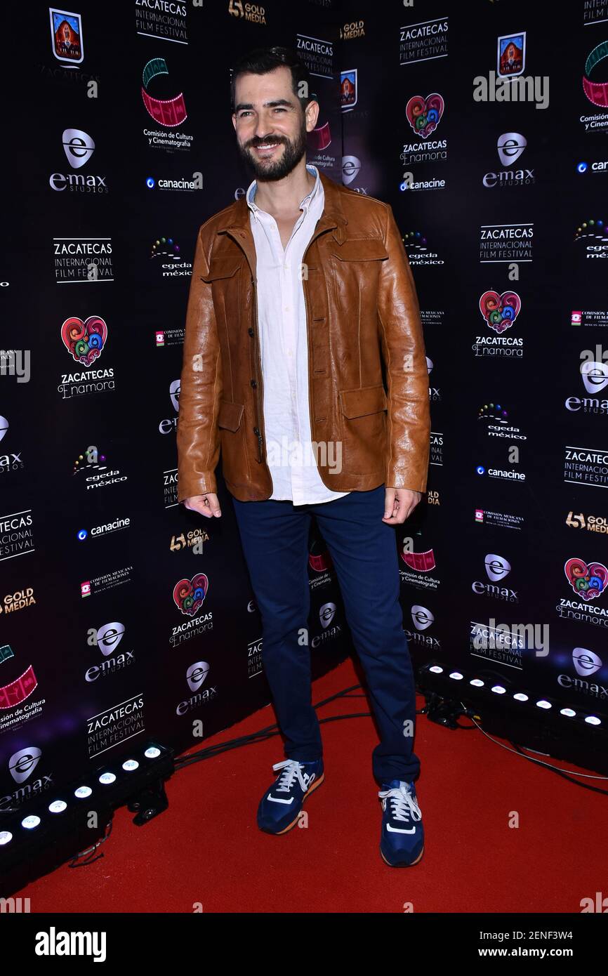 Manuel Balbi poses for photos during Zacatecas Film Festival red carpet ...