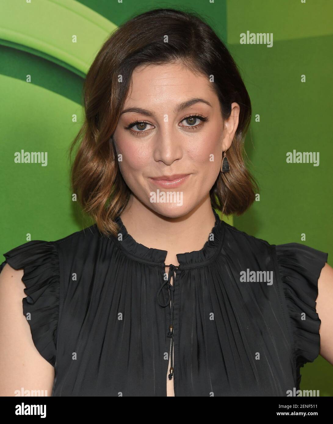 Caitlin McGee arrives at the 2019 NBC Summer Press Tour held at the ...