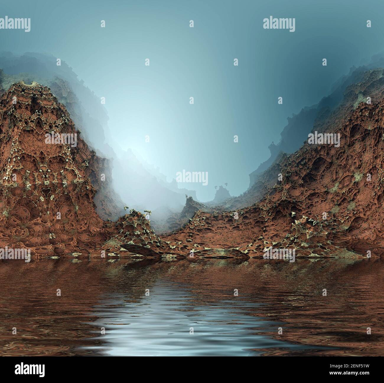 Computer rendered virtual scenery for art and entertainment Stock Photo ...