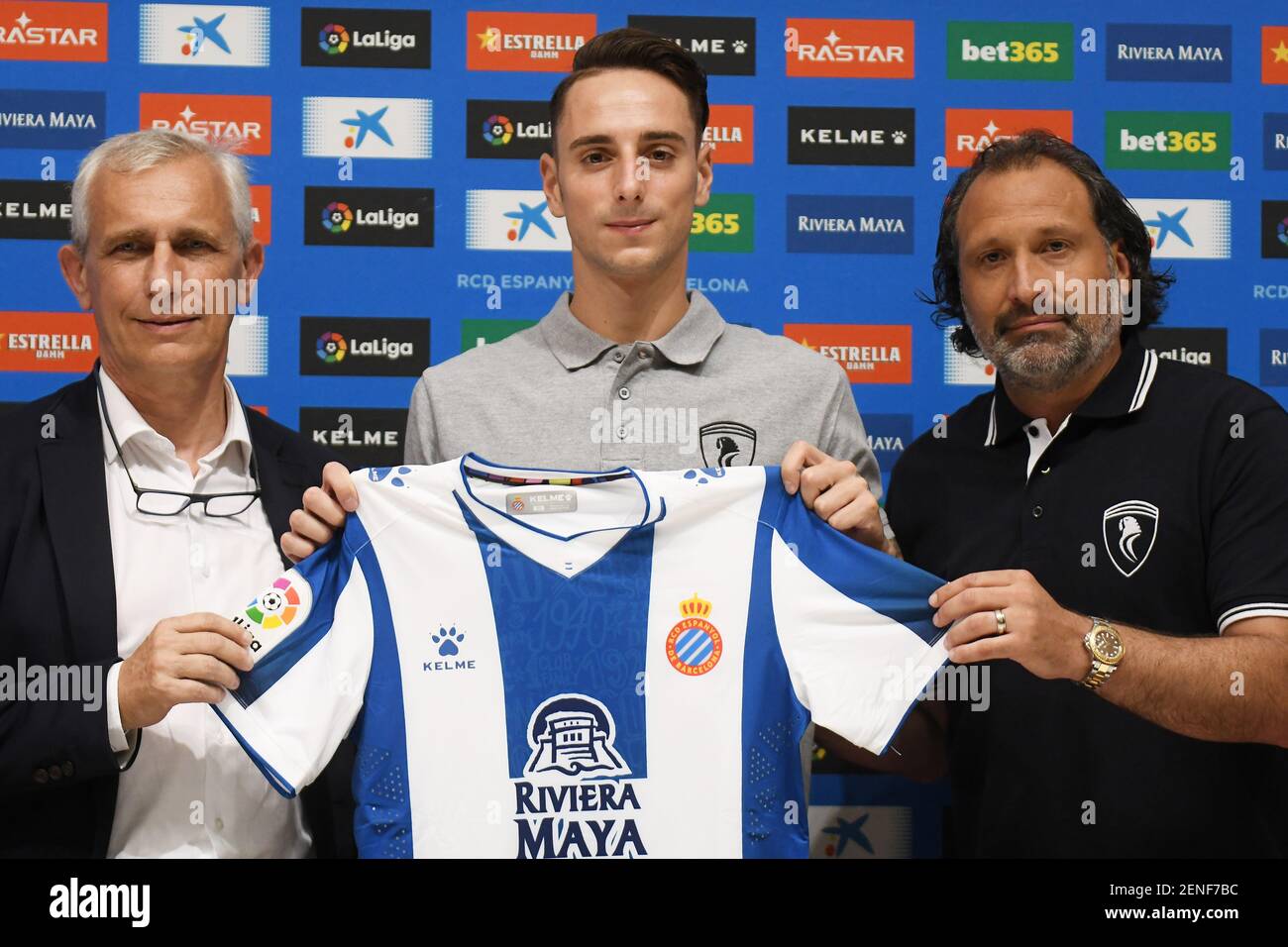 BARCELONA, 09-08-2019. LaLiga. RCDE Stadium. Fernando Calero during his ...