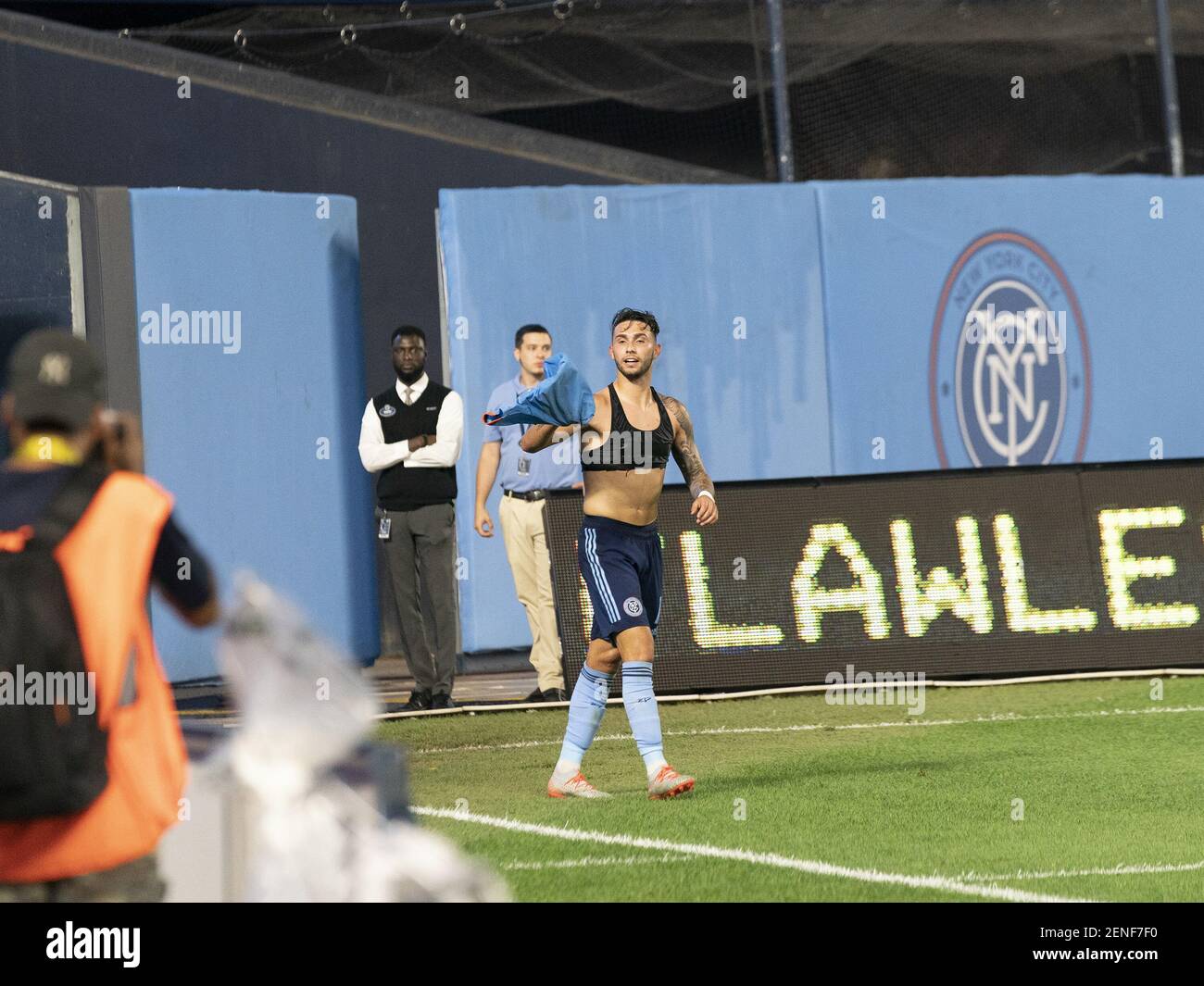 Valentin Castellanos (11) of NYCFC celebrates scoring goal during ...