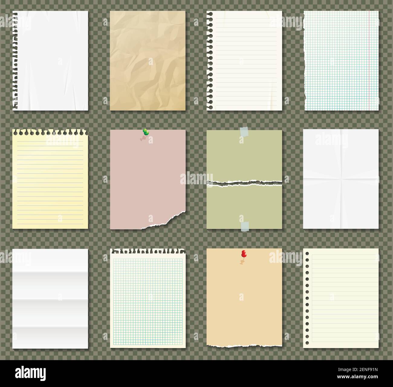 White paper sheets Stock Vector Images - Alamy