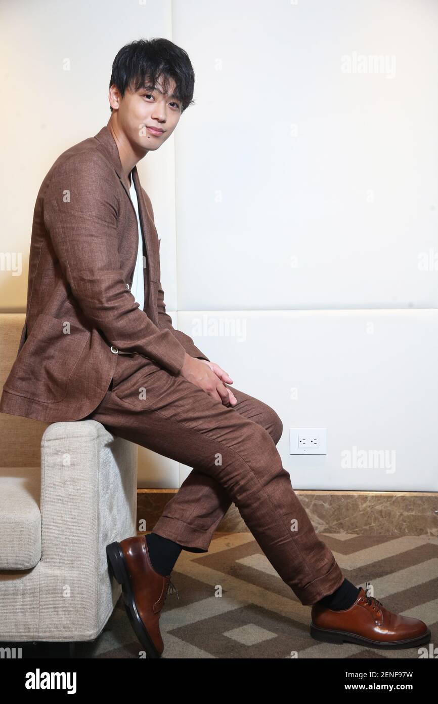 **TAIWAN OUT**Japanese actor and model Ryoma Takeuchi is interviewed in ...