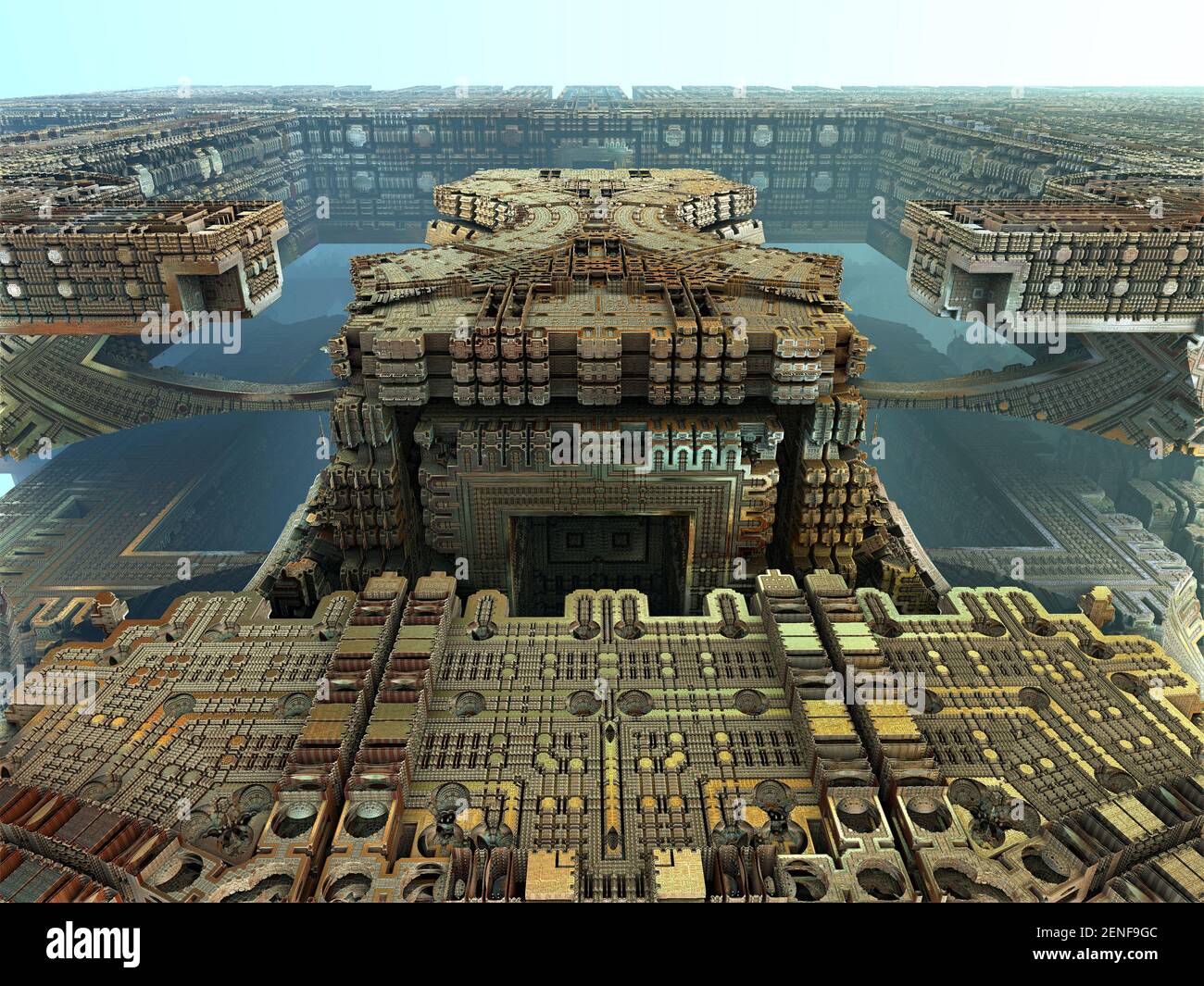 Computer rendered virtual scenery for art and entertainment Stock Photo ...