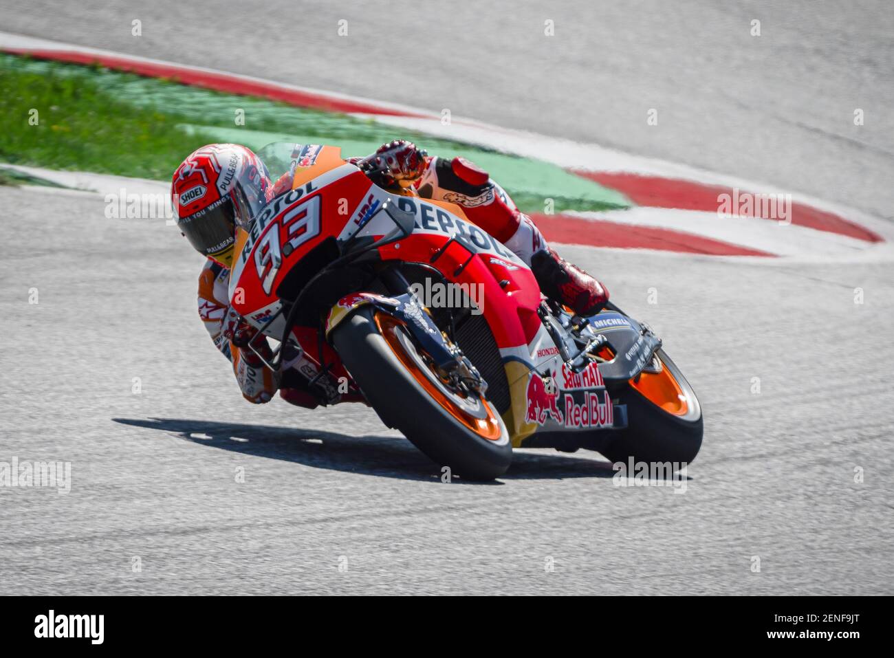 Repsol Honda Team's Spanish rider Marc Marquez competes during the ...