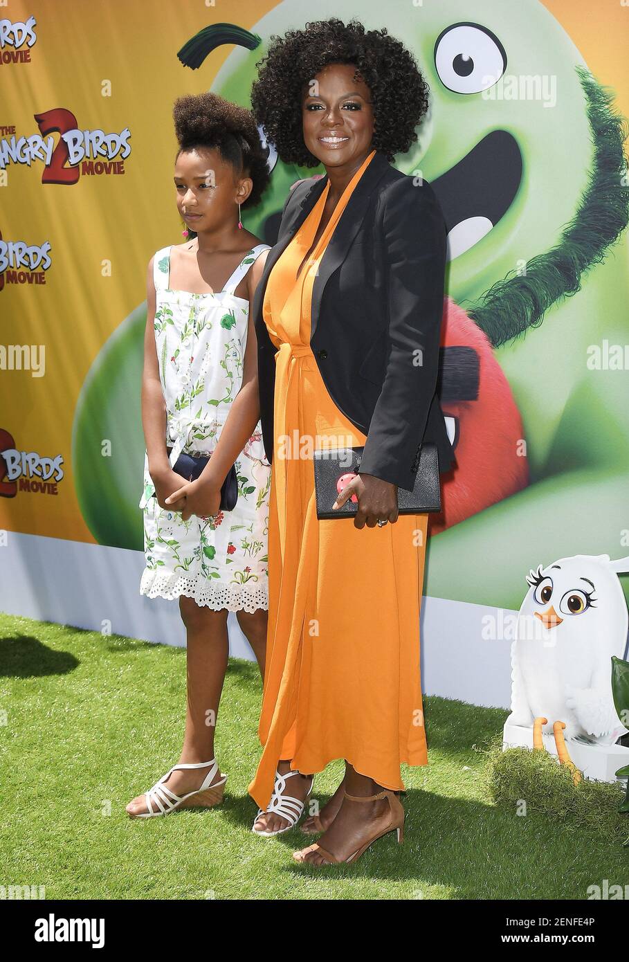(L-R) Genesis Tennon and Viola Davis at THE ANGRY BIRDS MOVIE 2 Premiere held at the Regency ...