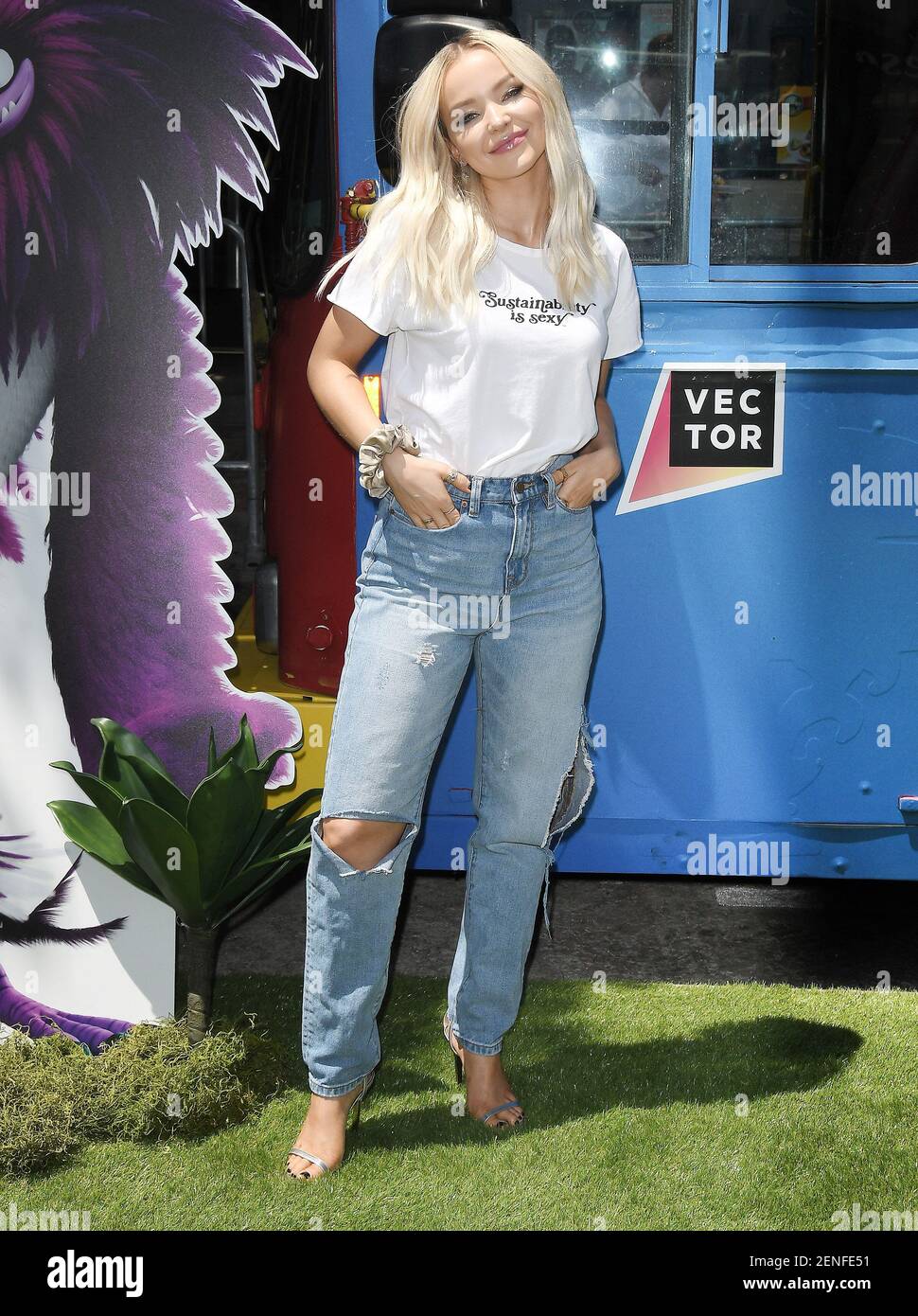 Dove Cameron arrives at THE ANGRY BIRDS MOVIE 2 Premiere held at the ...