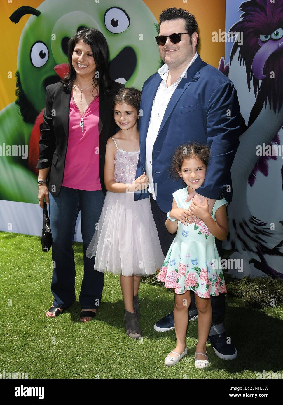 Josh Gad and Family arrives at THE ANGRY BIRDS MOVIE 2 Premiere held at ...