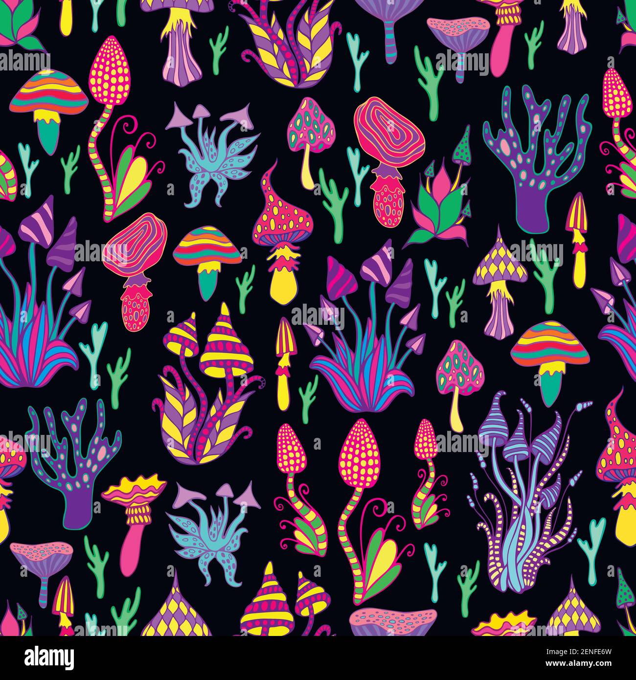 Mushroom Stencil Trippy