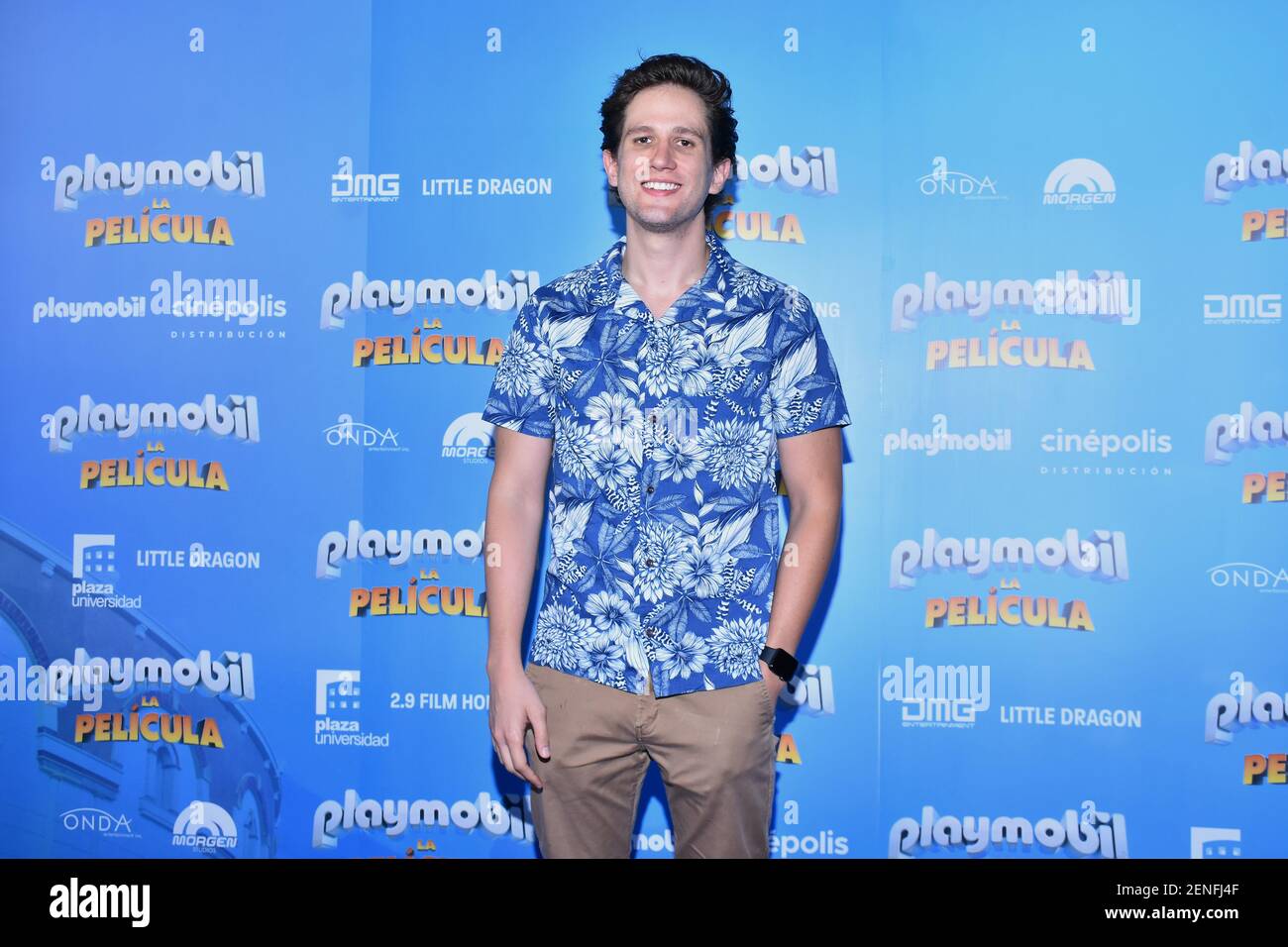 Mario Moreno del Moral poses for photos during the blue carpet of ...