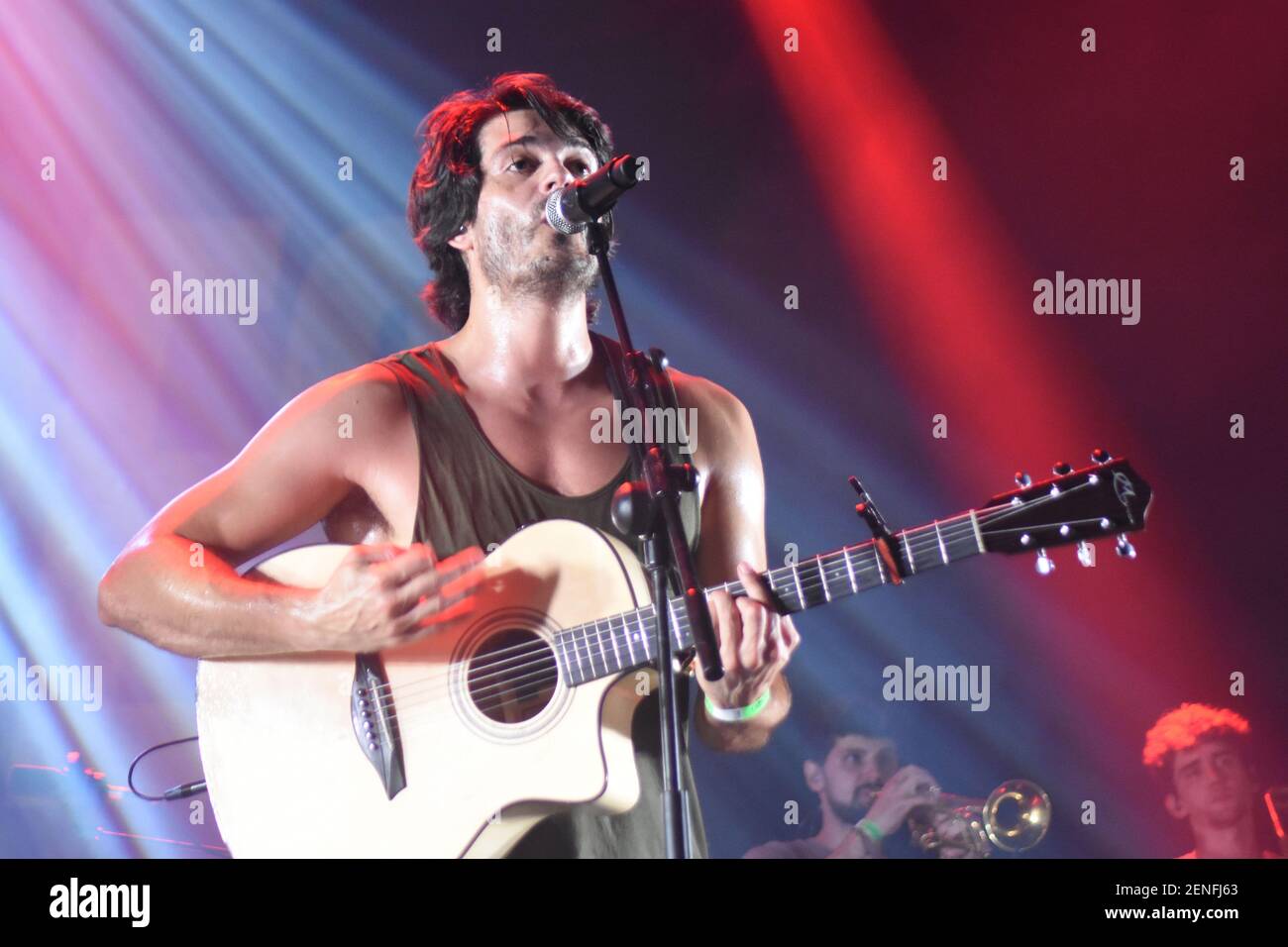 Eric Verges of Els Catarres Pop band performs at the Festiuet Festival ...