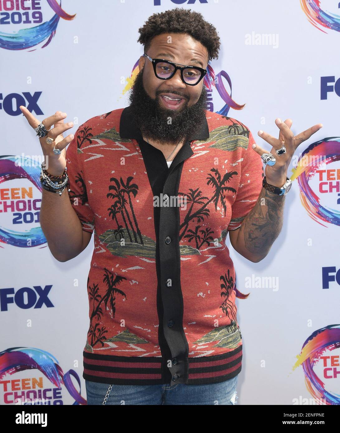Blanco Brown arrives at the Teen Choice Awards 2019 held at the Hermosa ...