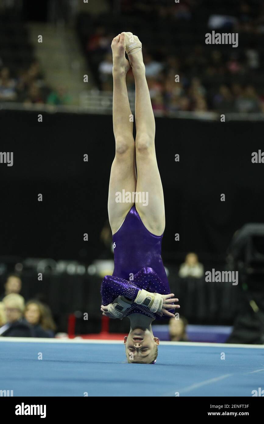 Gymnast Lilly Lippeatt competes during day one of the junior women's ...