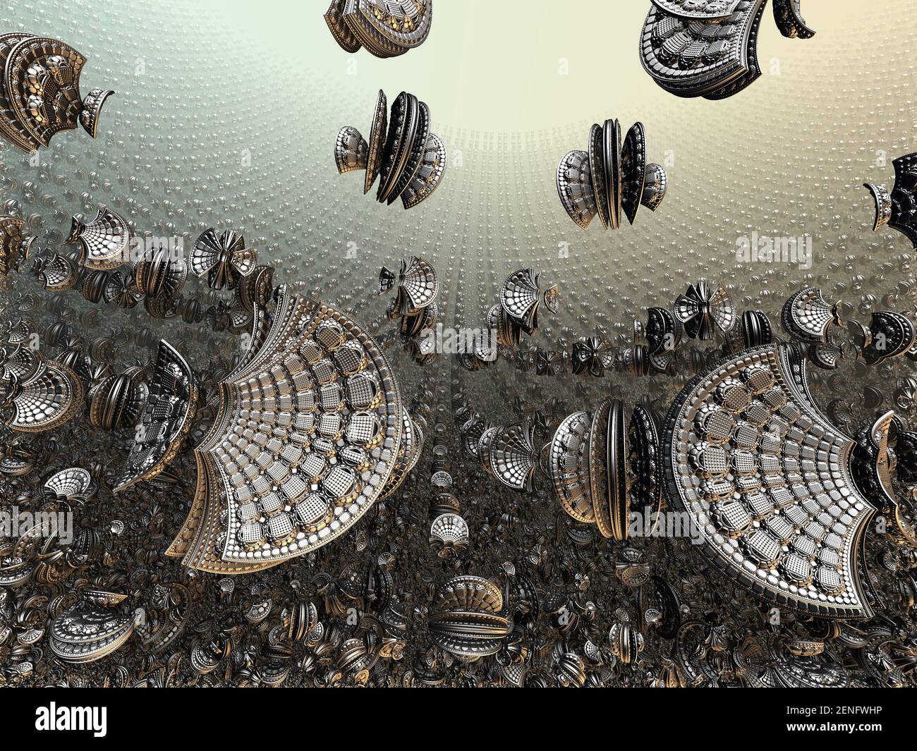 Computer rendered virtual scenery for art and entertainment Stock Photo ...