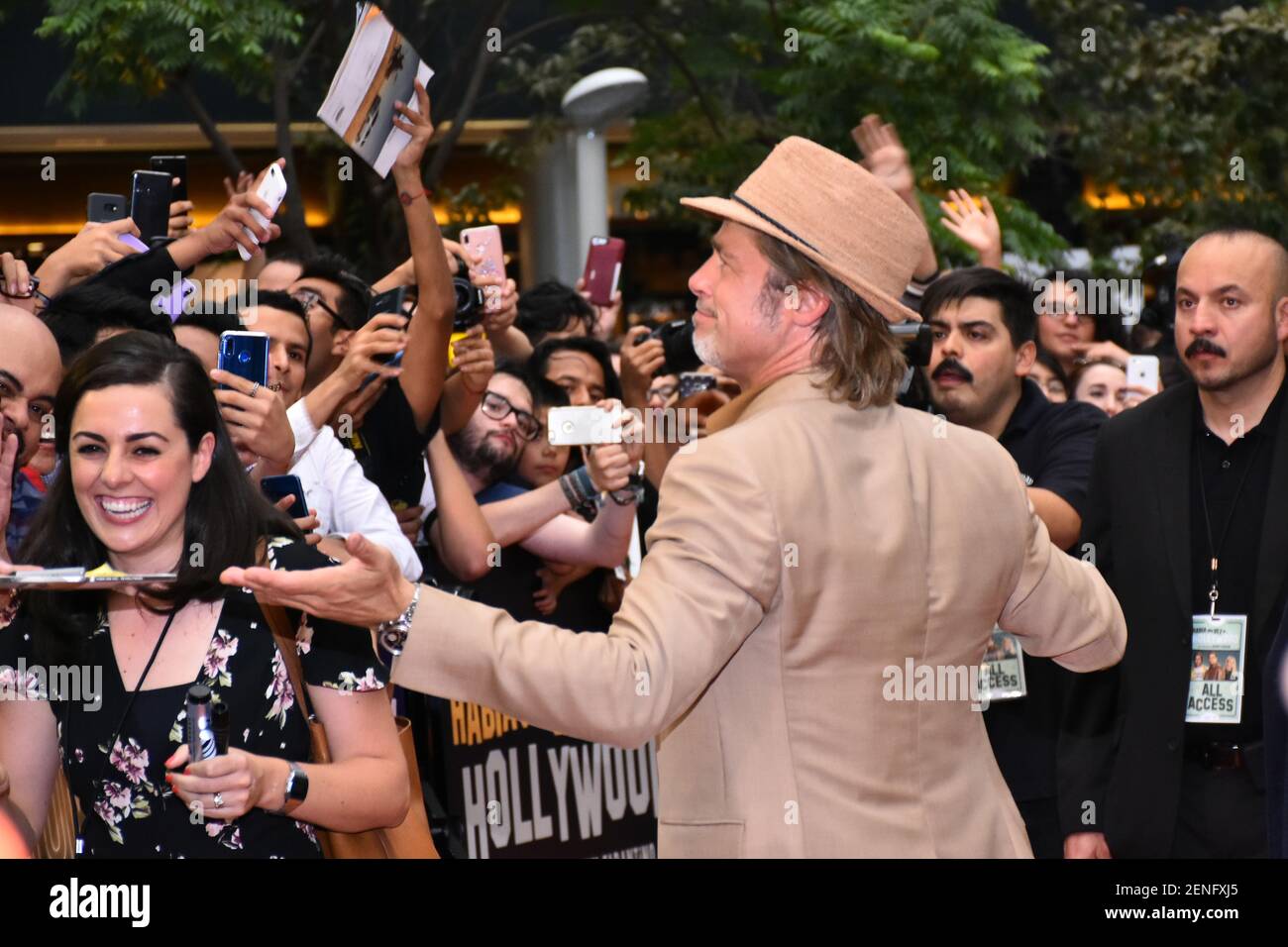 MEXICO CITY, MEXICO - AUGUST 12: American Actor Brad Pitt sign ...