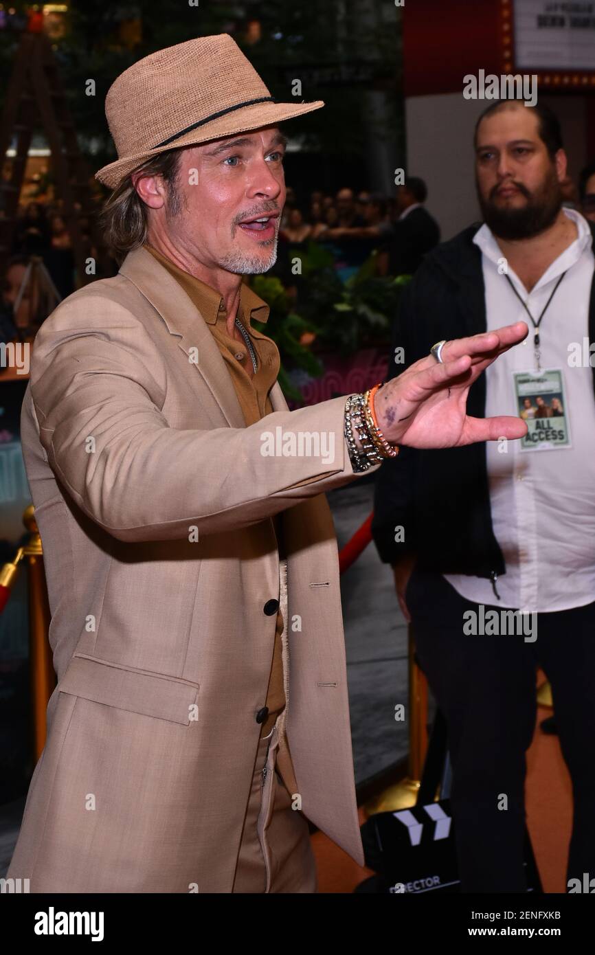 MEXICO CITY, MEXICO - AUGUST 12: American Actor Brad Pitt poses for ...