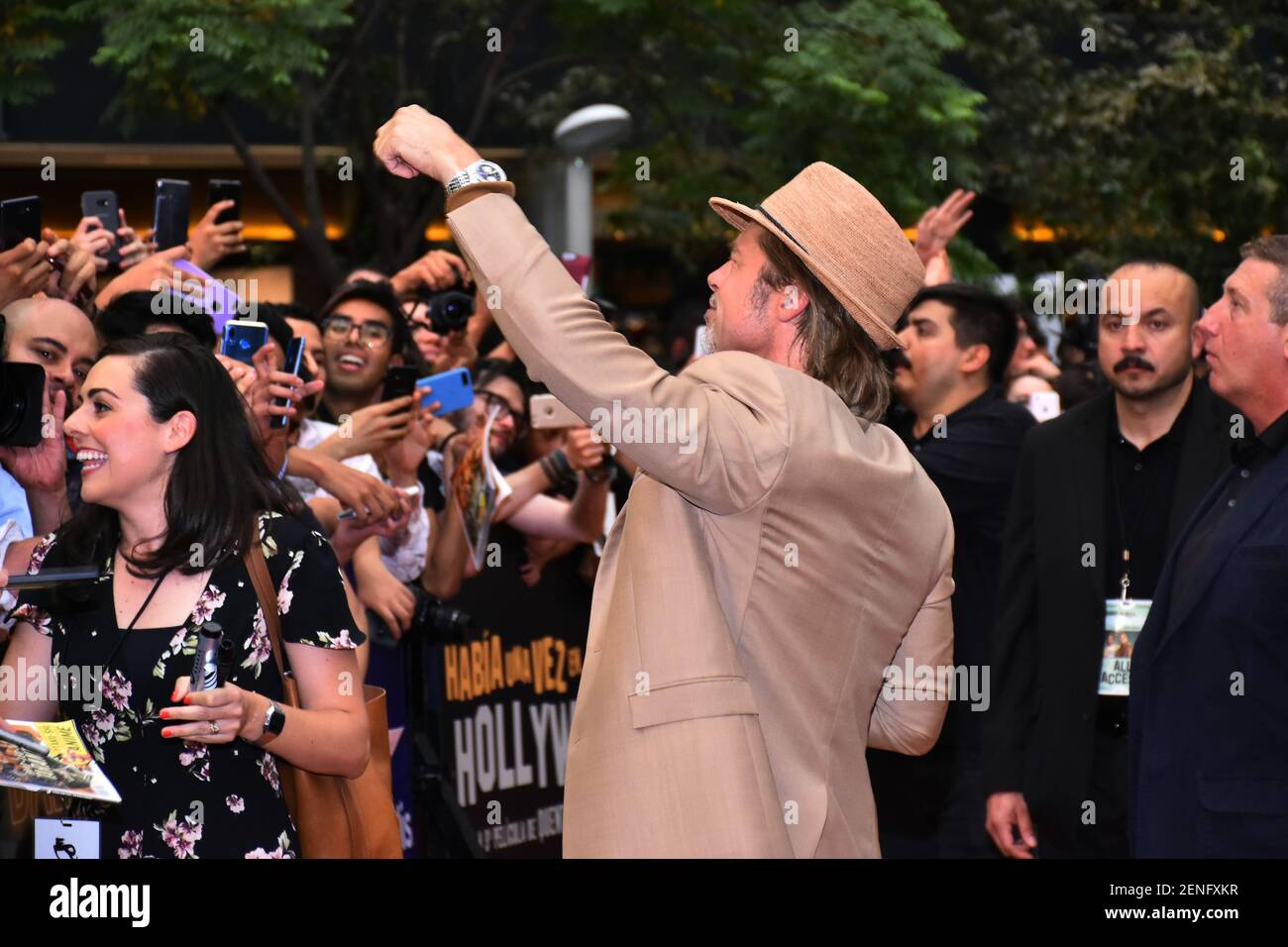 MEXICO CITY, MEXICO - AUGUST 12: American Actor Brad Pitt sign ...