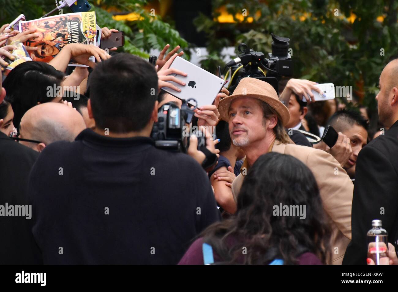 MEXICO CITY, MEXICO - AUGUST 12: American Actor Brad Pitt sign ...
