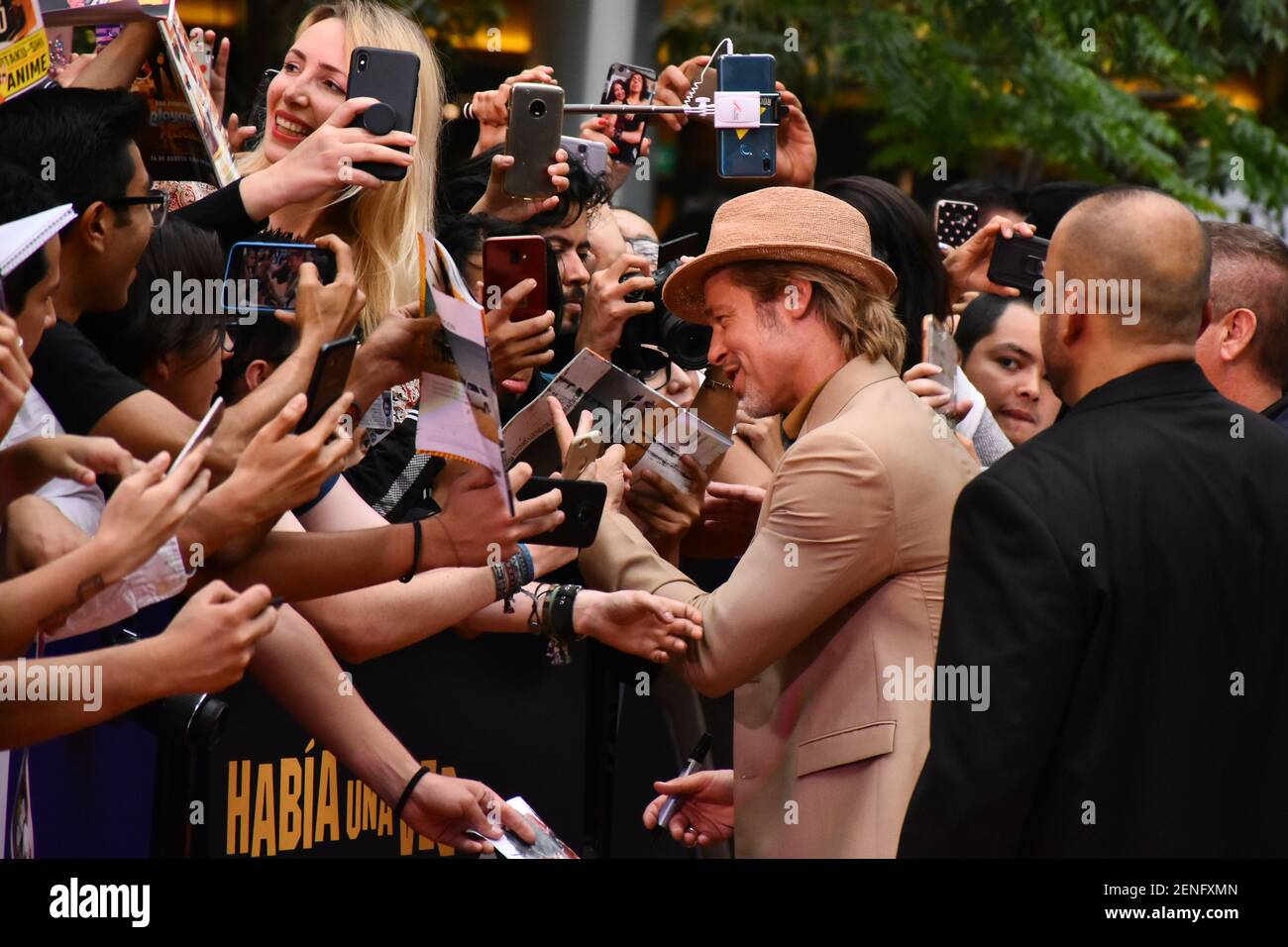 MEXICO CITY, MEXICO - AUGUST 12: American Actor Brad Pitt sign ...