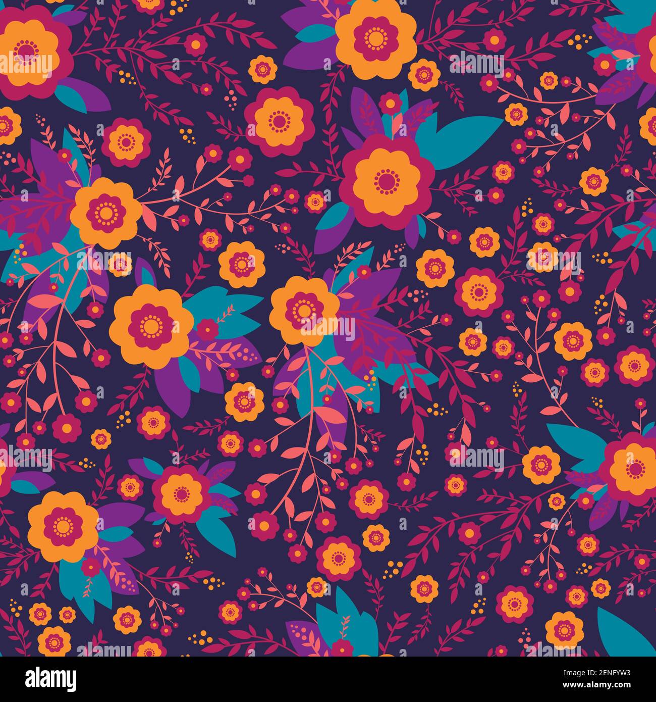 Carpet of wildflowers Stock Vector Images - Alamy