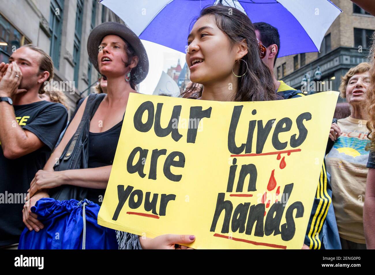 Members of the Sunrise Movement hubs from all across New York state ...