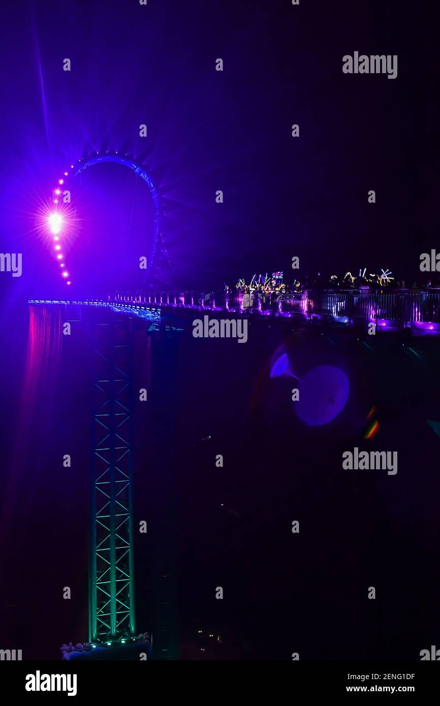 Members of Chinese bands perform on the Guangdong's highest circular ...