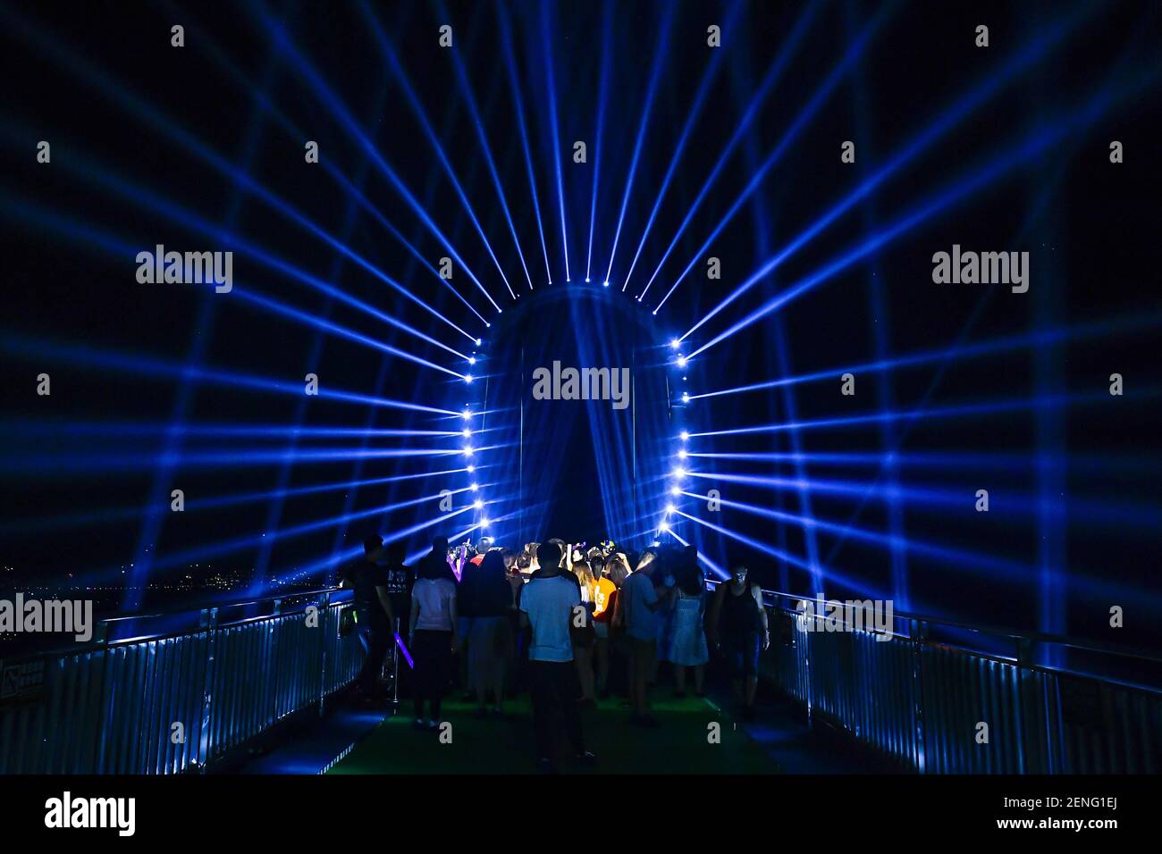 Members of Chinese bands perform on the Guangdong's highest circular ...