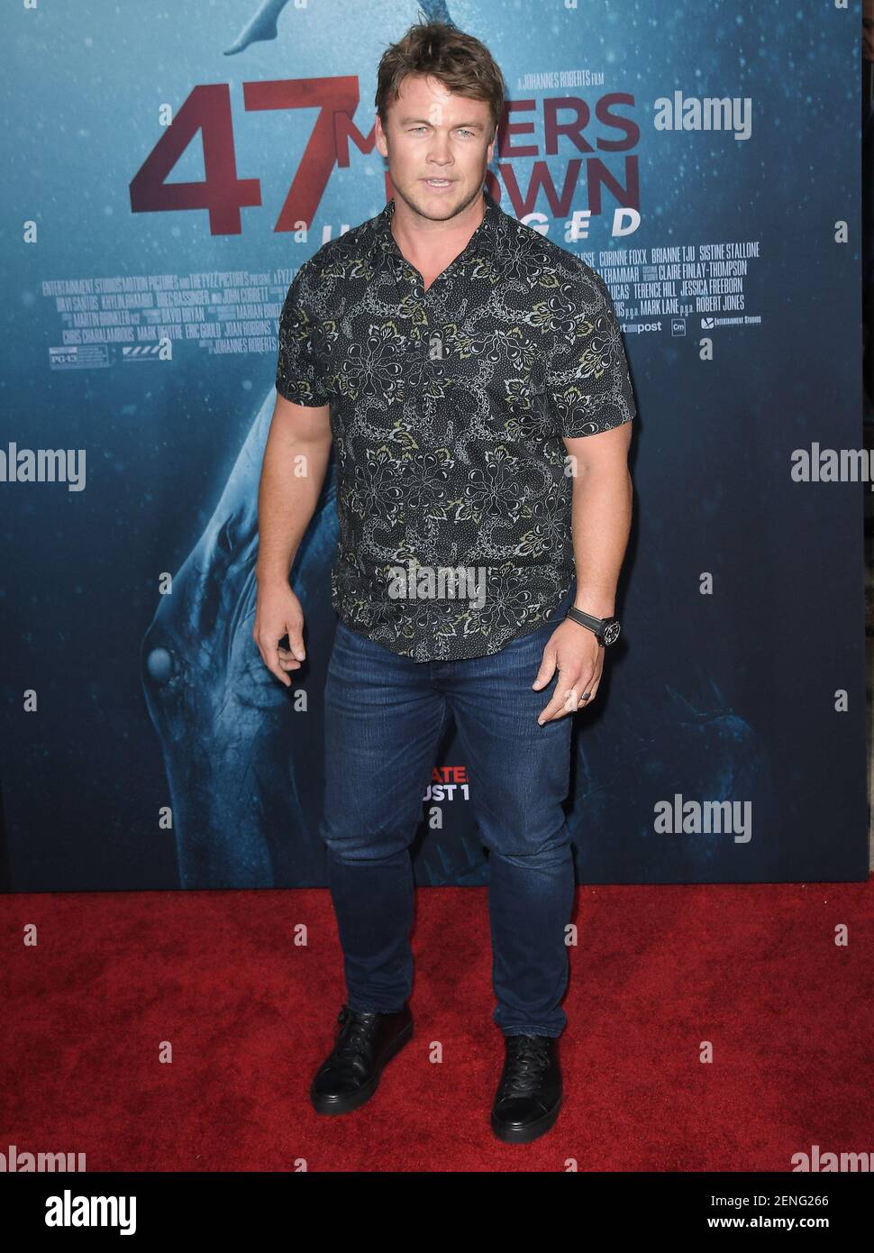 Luke Hemsworth arrives at the 47 METERS DOWN UNCAGED Premiere held at ...