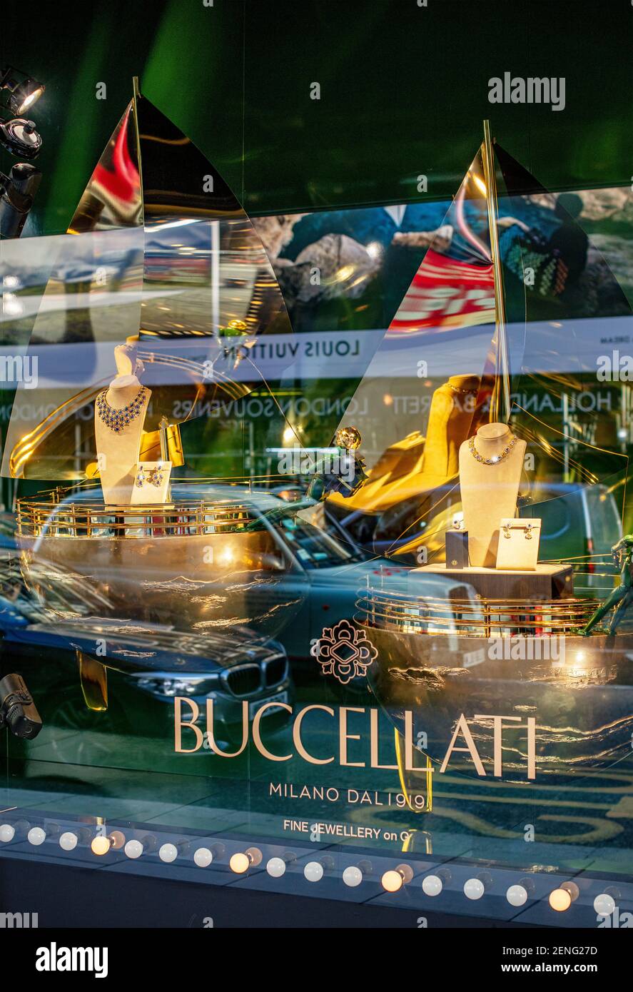 Harrods window; a huge upmarket department store in Knightsbridge ...