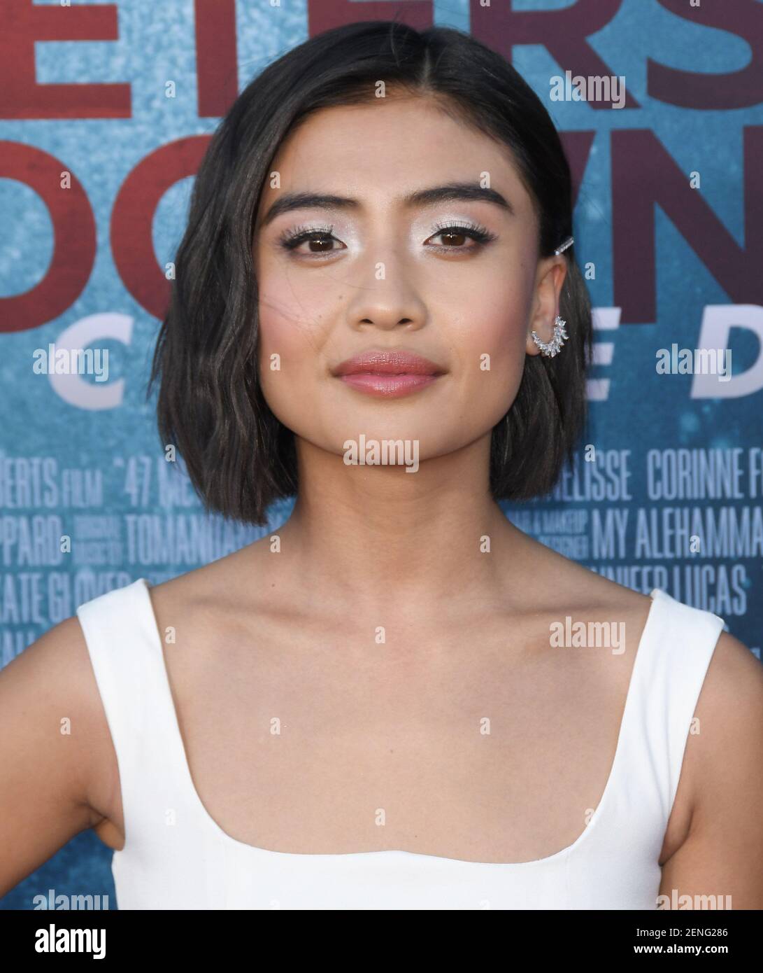 Brianne Tju arrives at the 47 METERS DOWN UNCAGED Premiere held at the ...