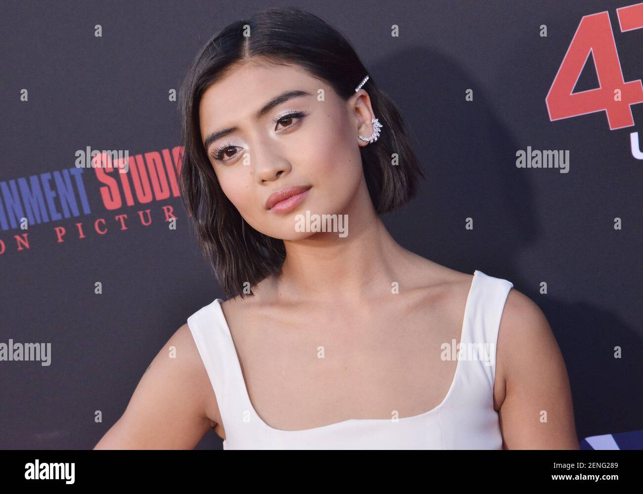 Brianne Tju arrives at the 47 METERS DOWN UNCAGED Premiere held at the ...
