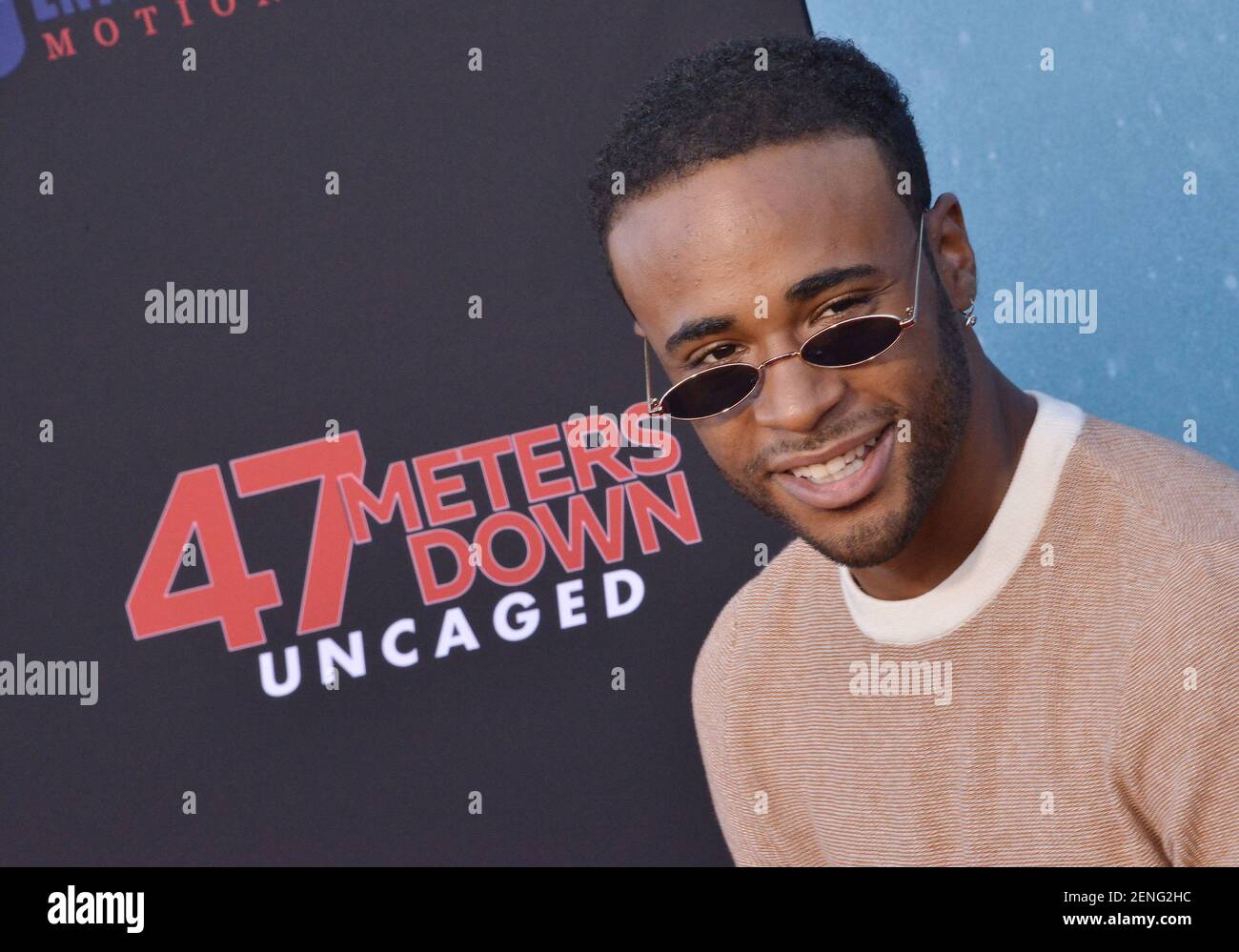 Khylin Rhambo arrives at the 47 METERS DOWN UNCAGED Premiere held at ...