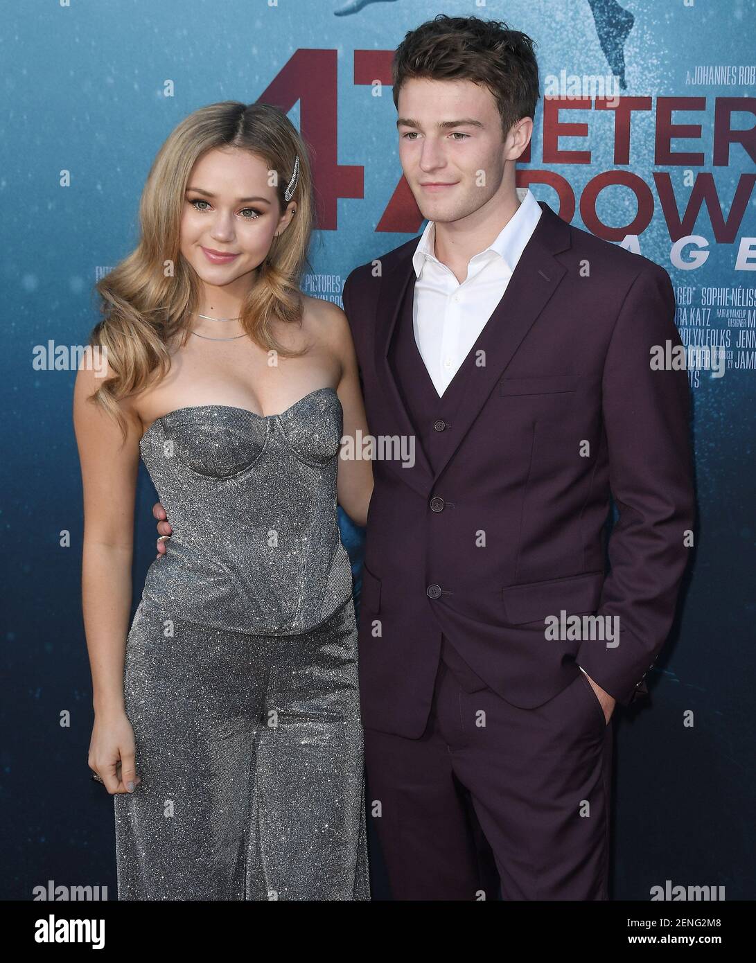 (L-R) Brec Bassinger and Dylan Summerall at the 47 METERS DOWN UNCAGED ...
