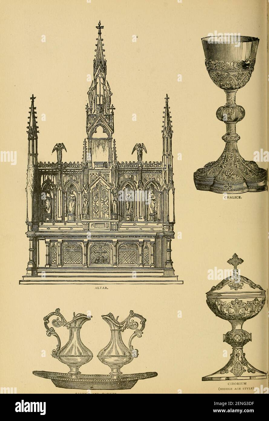 illustration of Christian Religious Implements and ceremonial tools ...