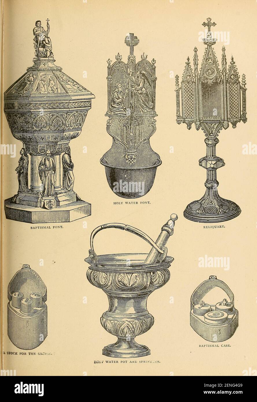 illustration of Christian Religious Implements and ceremonial tools ...