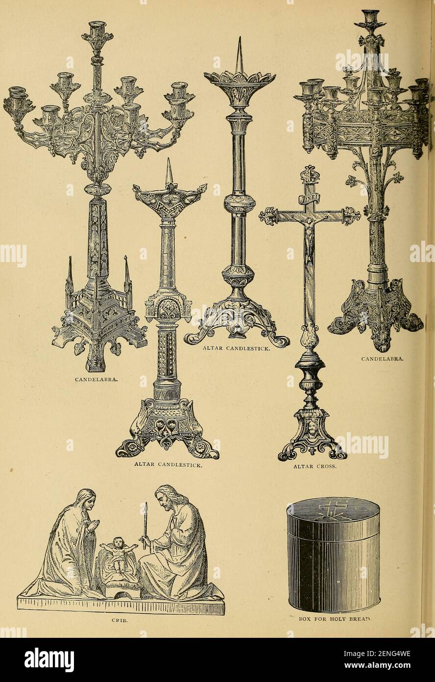 illustration of Christian Religious Implements and ceremonial tools ...