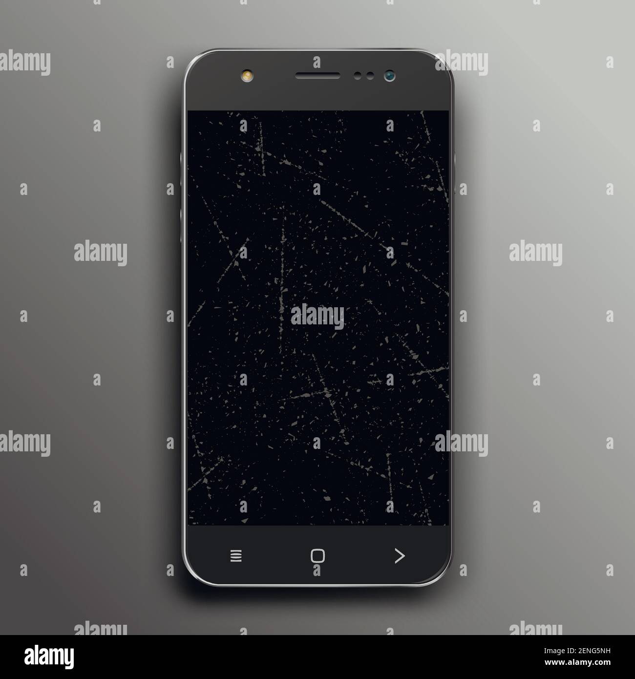 Smartphone with a scratched screen Stock Vector Image & Art - Alamy